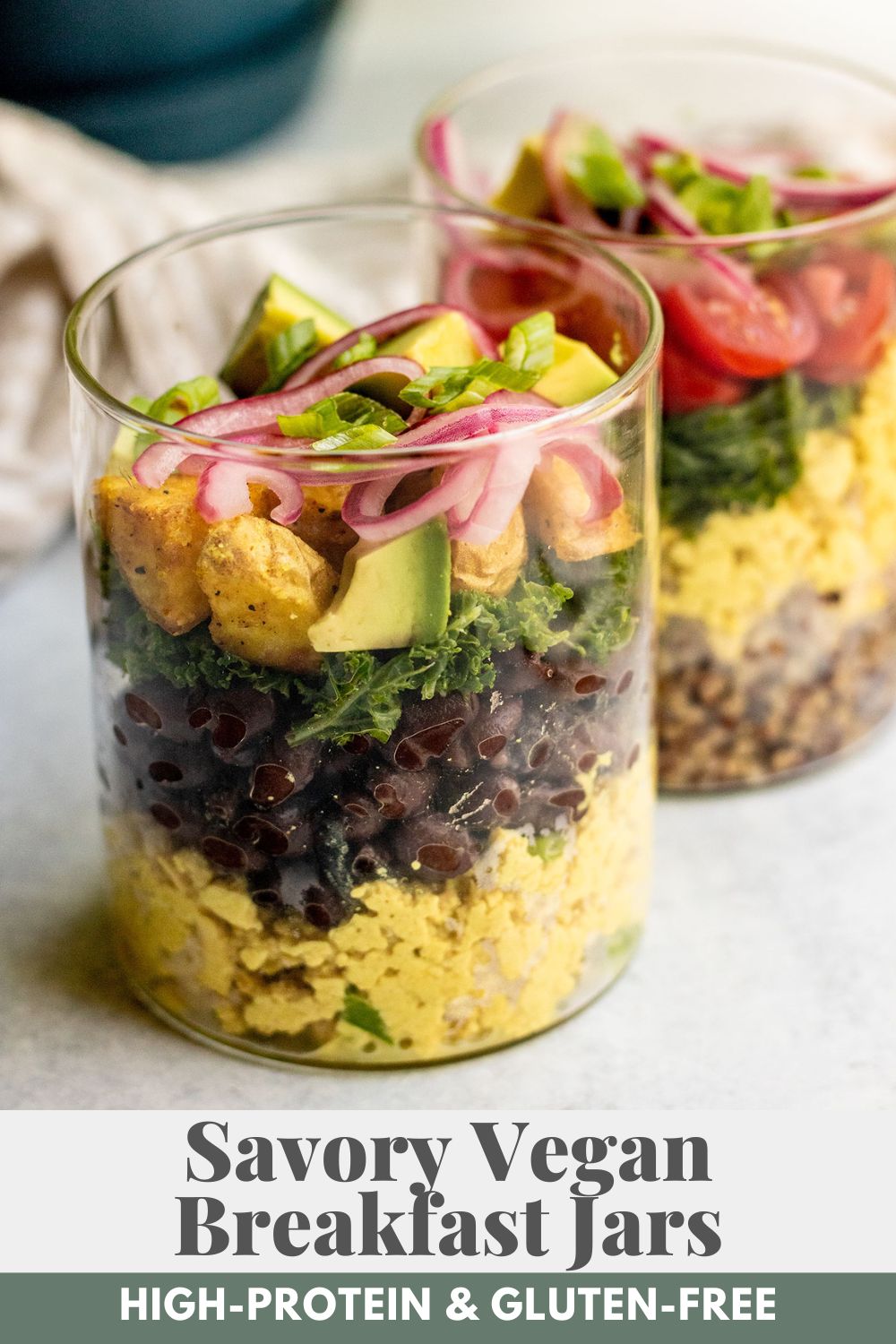 Make Ahead Savory Vegan Breakfast Jars - Plant Based RD