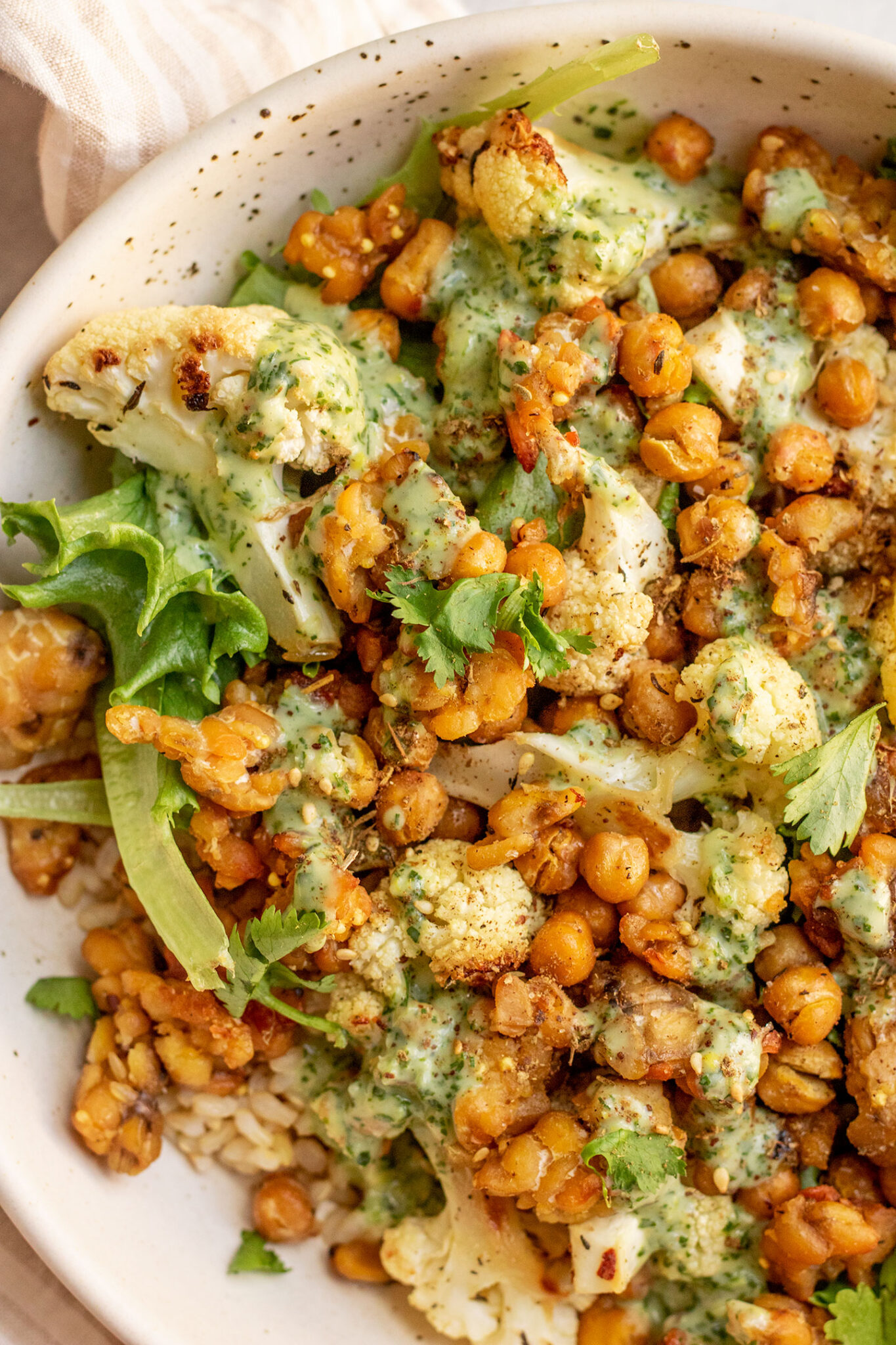 High Protein Roasted Chickpea Tempeh Bowls – Plant Based RD