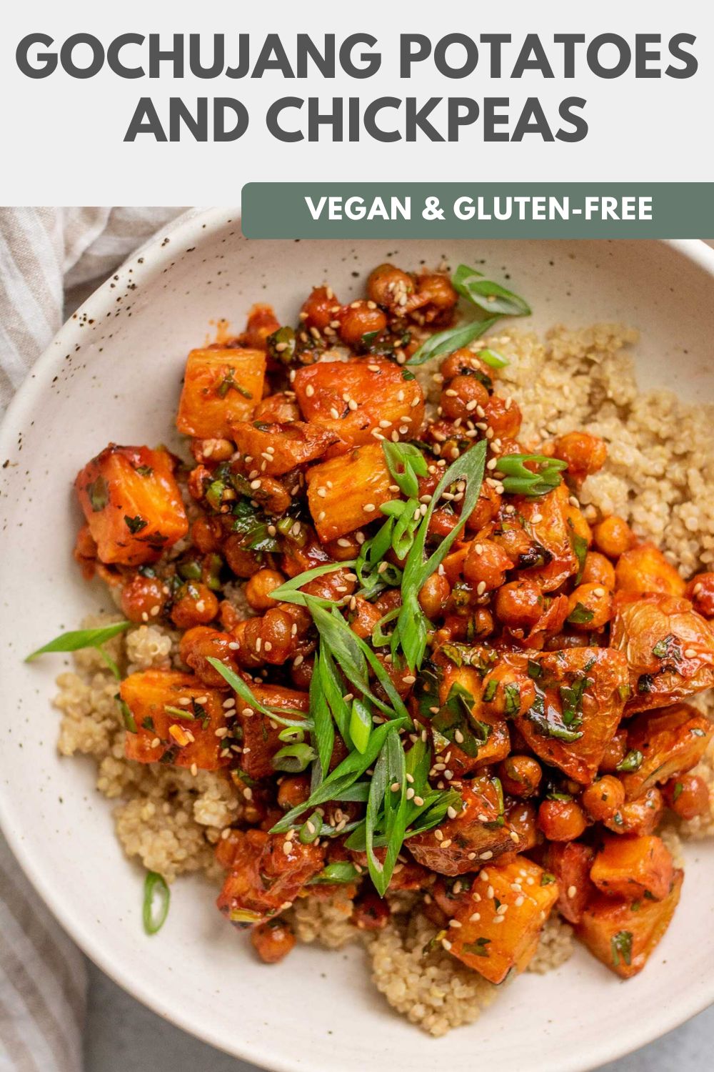 Gochujang Potatoes and Chickpeas - Plant Based RD