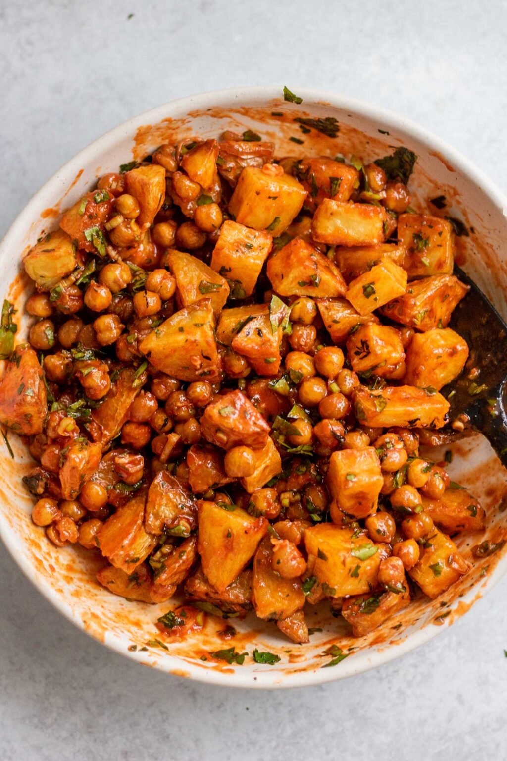 Gochujang Potatoes and Chickpeas - Plant Based RD