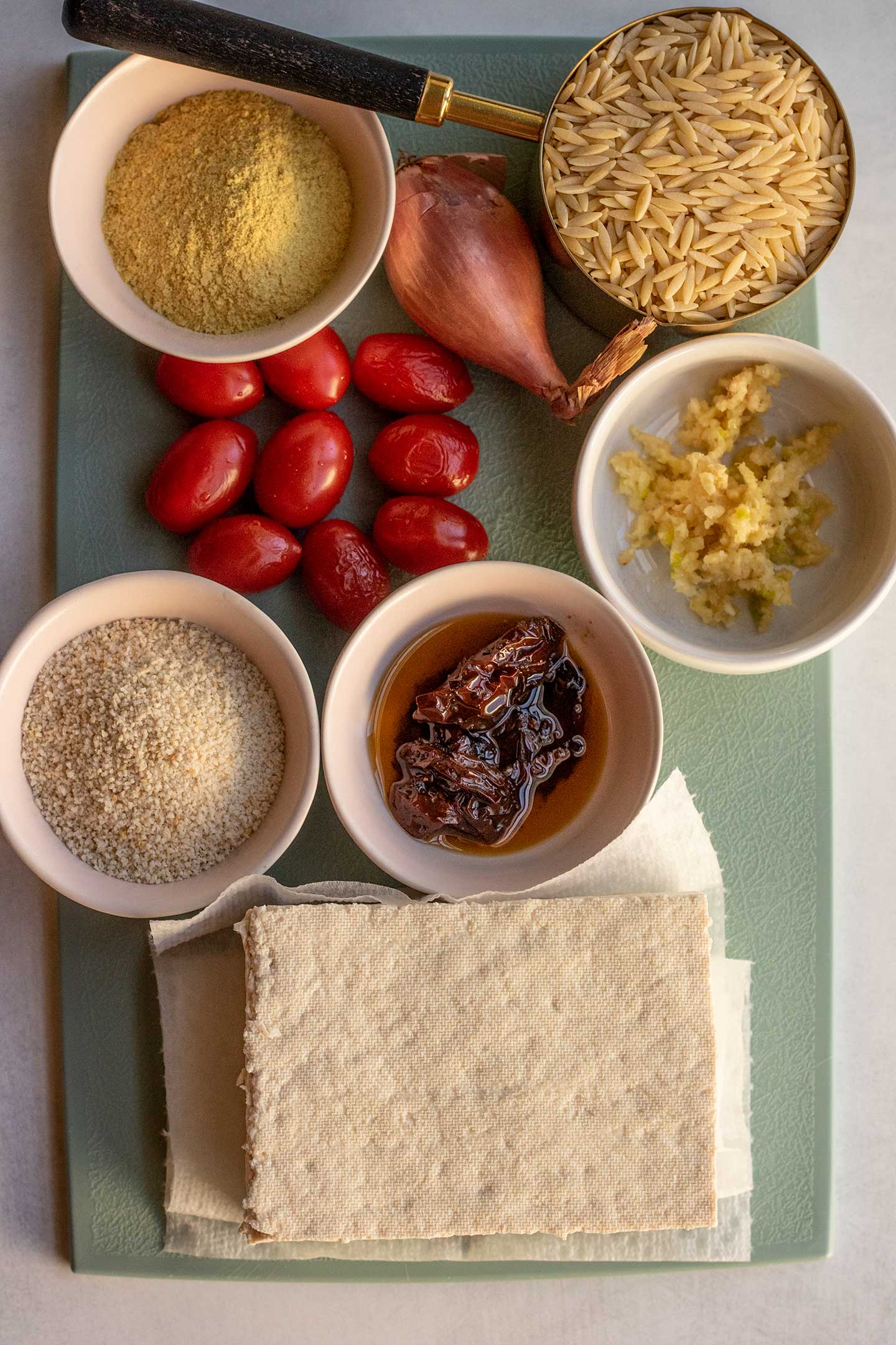Creamy Tomato Orzo with Crispy Tofu Cutlets – Plant Based RD