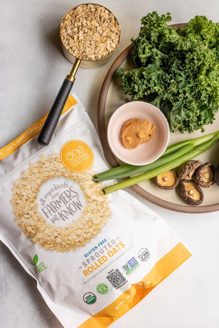 Savory Oatmeal with Pan-Seared Tofu – Plant Based RD