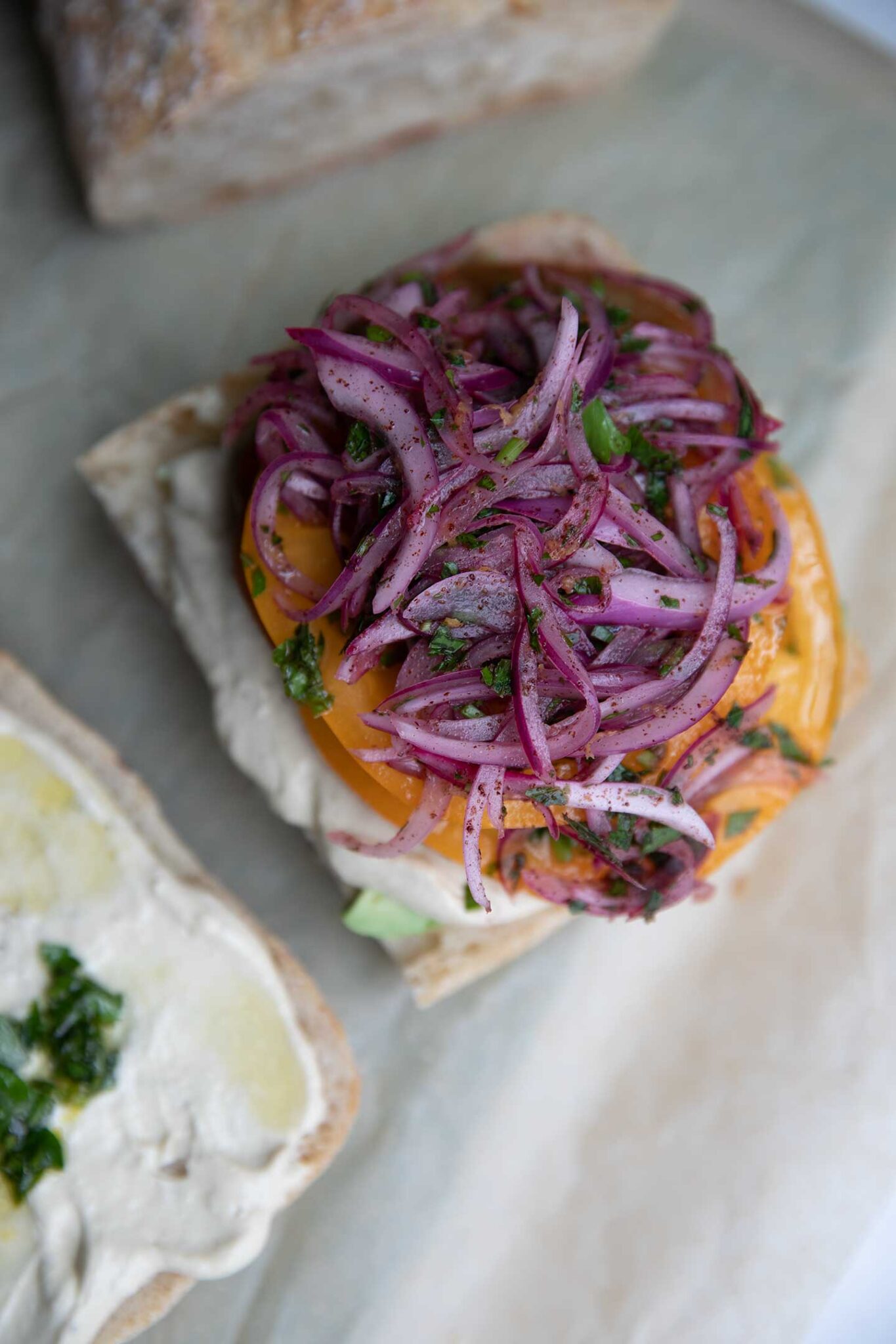 Marinated Tomato Sandwich (dairy-free) – Plant Based RD