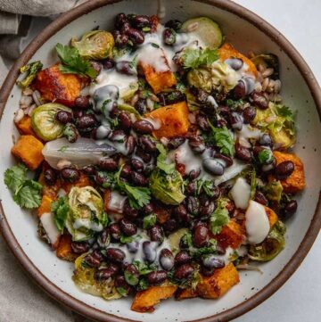 Crispy Butternut Squash and Farro Power Bowl - Plant Based RD