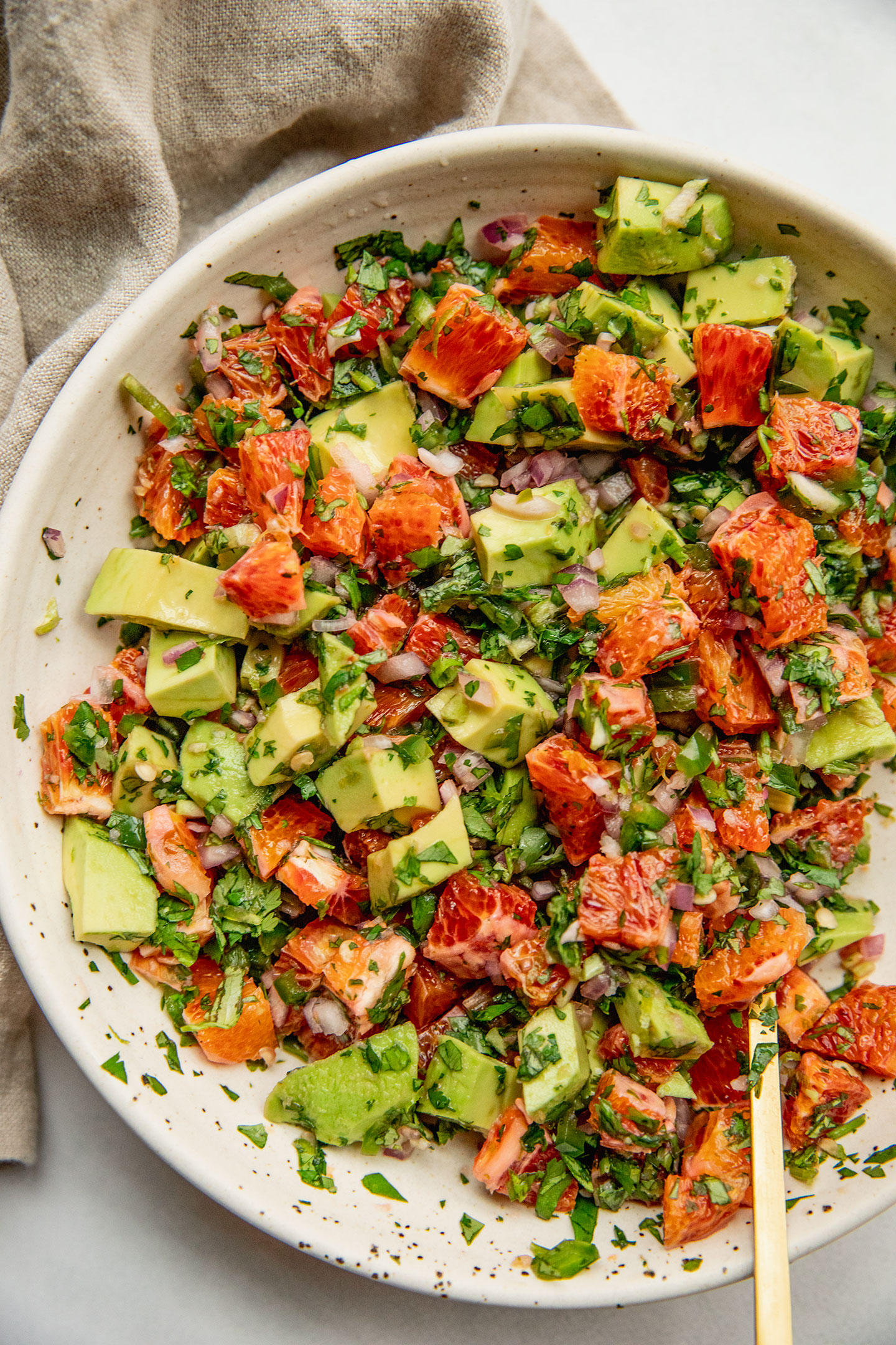 Avocado Citrus Salsa with Crispy Garlic Rice - Plant Based RD