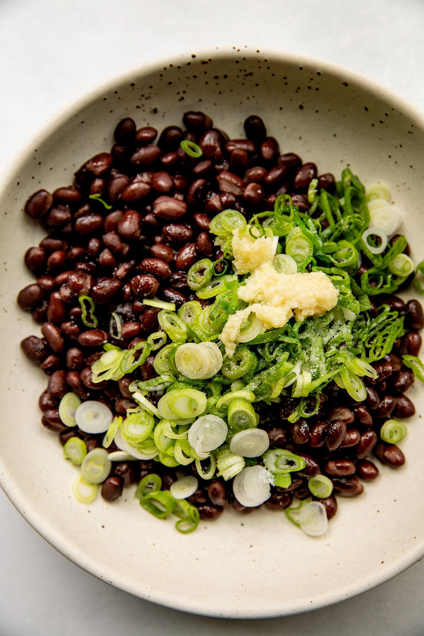 Garlic Scallion Black Bean Stuffed Sweet Potatoes - Plant Based RD