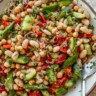 Marinated Roasted Bell Pepper Bean Salad with Fried Capers - Plant Based RD
