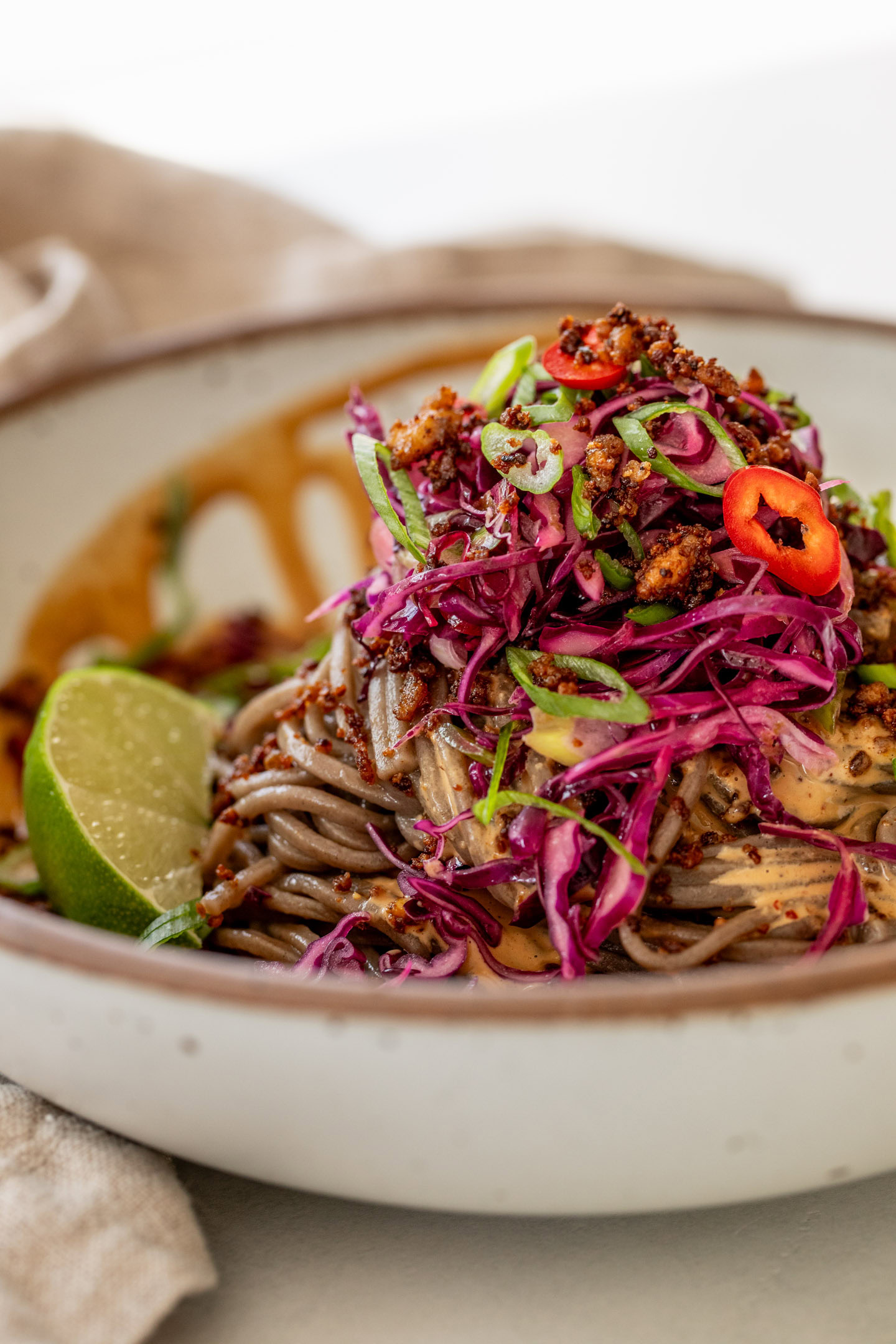 Sesame Chili Cold Soba Noodle Salad - Plant Based RD
